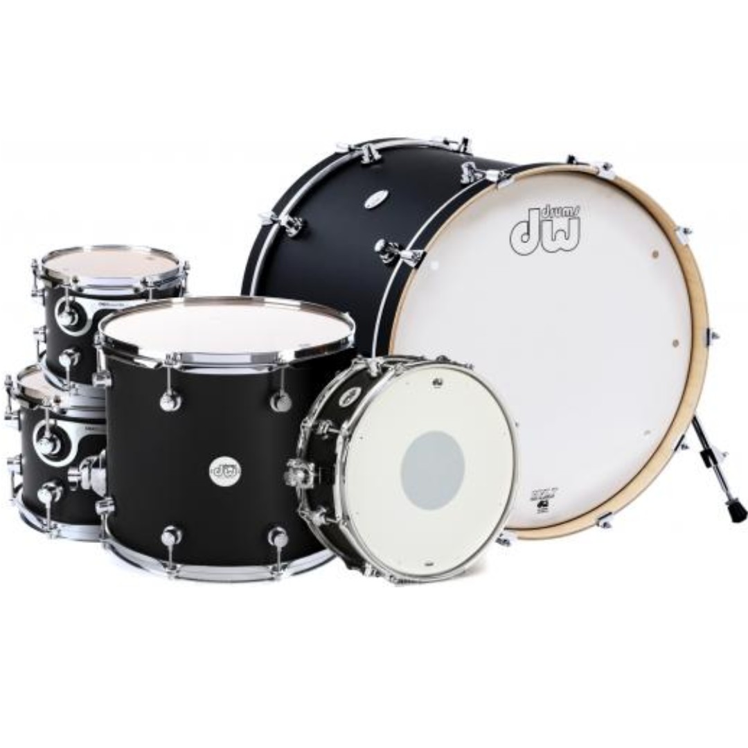 DW-Design Satin Black CR HW-5pcs drum set ( DDLM2215BL ) New !, Hobbies ...