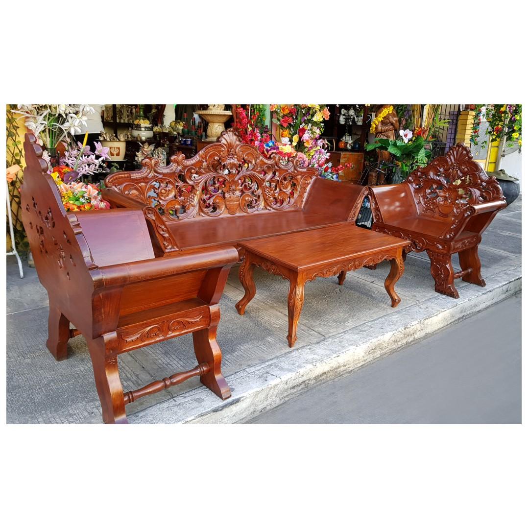 Elegant Old Narra Cleopatra Sala Set, Furniture & Home Living ...