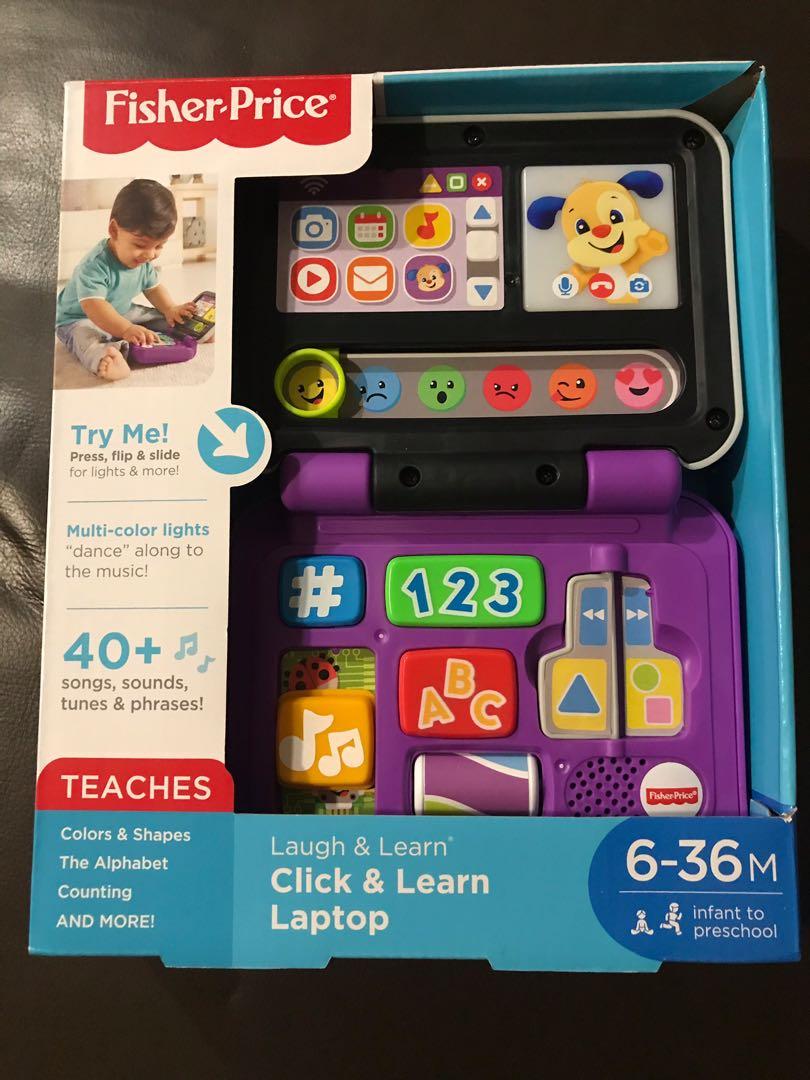 Fisher Price Click & Learn Laptop, Babies & Kids, Infant Playtime on ...