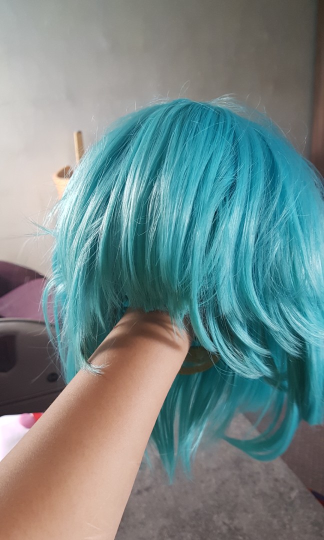 Hatsune Miku Wig Base ( Teal Blue Green Wig ), Hobbies & Toys ...