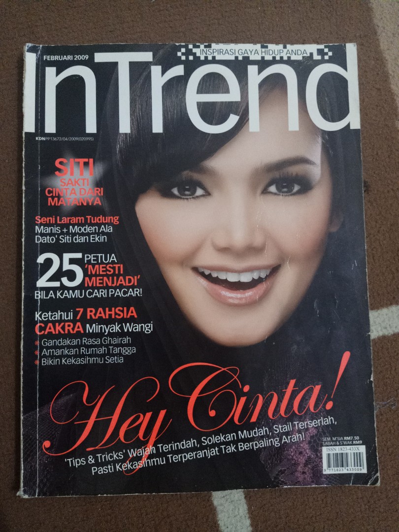 Majalah intrend cover siti nurhaliza 2009, Hobbies & Toys, Books ...