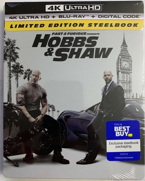 NEW FAST FURIOUS PRESENTS HOBBS & SHAW 4K ULTRA HD BLU RAY BEST BUY EX ...