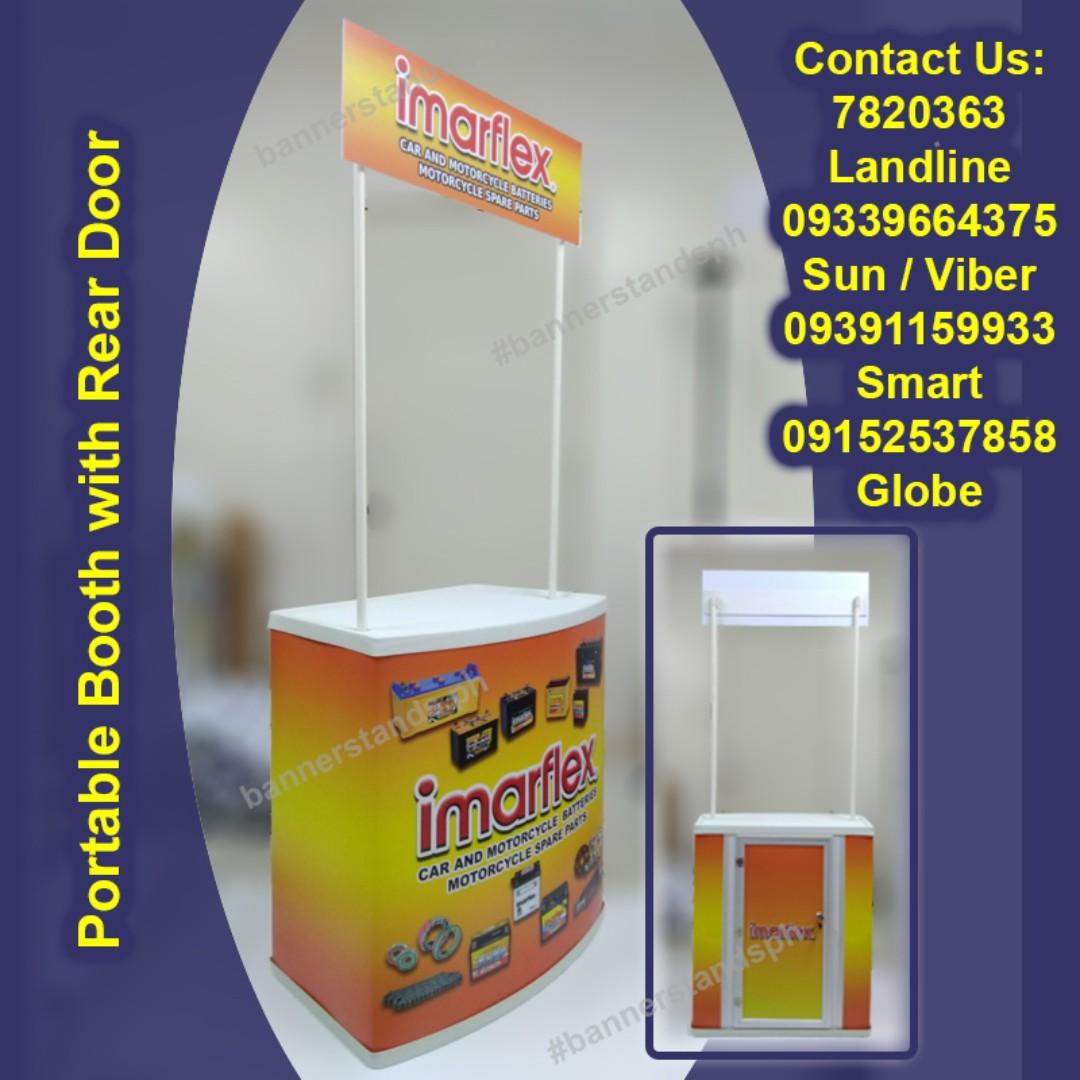 Portable Booth with Door Lockable PVC Collapsible Sampling Promotion ...
