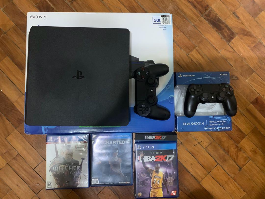 PS4 Slim 500gb with box and receipt compplete with games, Video Gaming ...