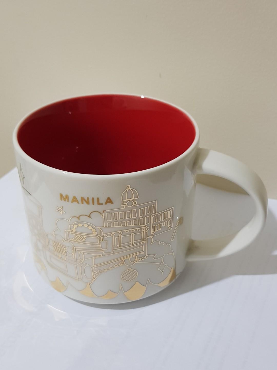 Starbucks Manila City Mug Limited Edition Gold Color, Furniture & Home ...