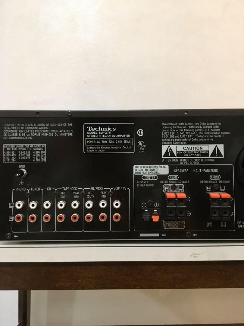 Technics (SU-G75) Stereo Integrated Amplifier, Audio, Soundbars ...