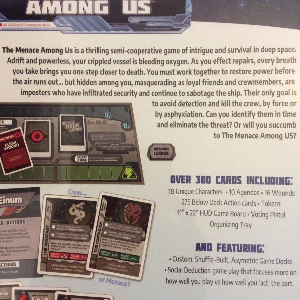 The Menace Among Us party game, Hobbies & Toys, Toys & Games on Carousell