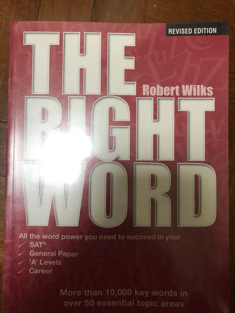The right word book, Hobbies & Toys, Books & Magazines, Fiction & Non ...