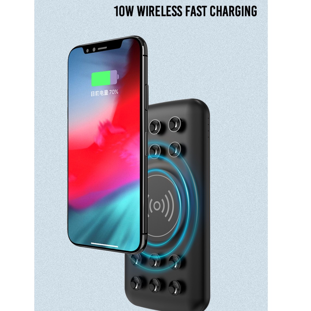 XO PB85 Suction Wireless Fast Charging Power Bank 13000mAh, Mobile ...