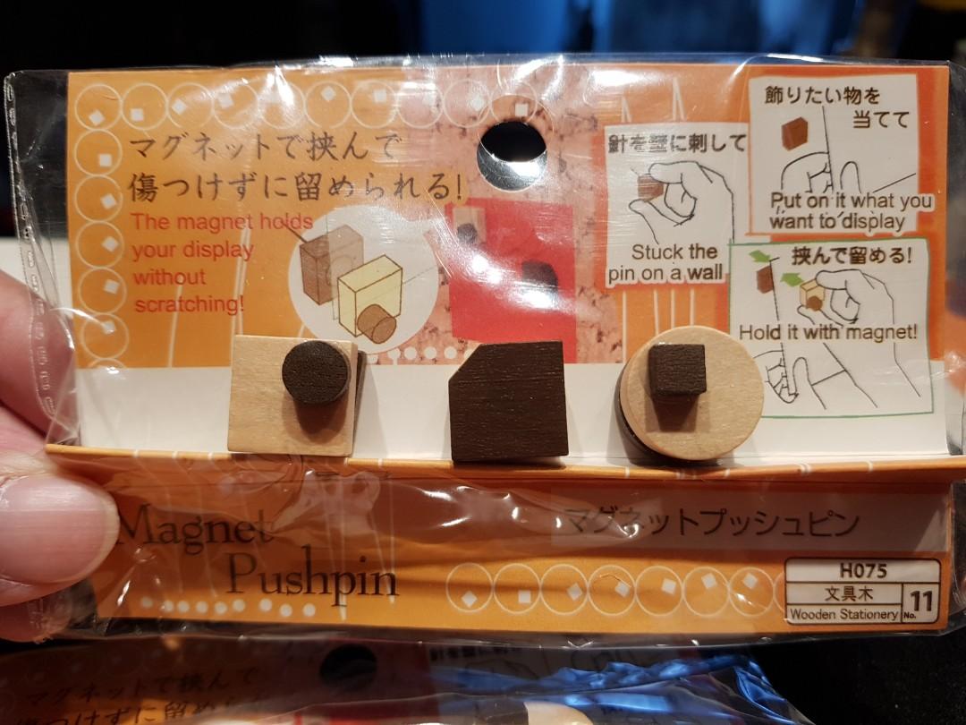 2 sets Daiso magnet pushpin H075, Hobbies & Toys, Stationery & Craft ...