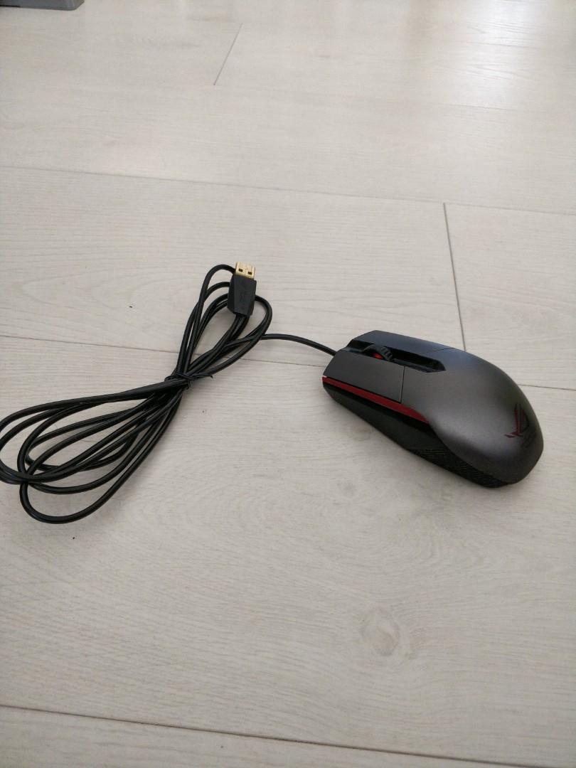 有線遊戲滑鼠 Gaming Mouse ROG sica, 電腦＆科技, 電腦周邊及配件, 電腦滑鼠及相關產品 - Carousell