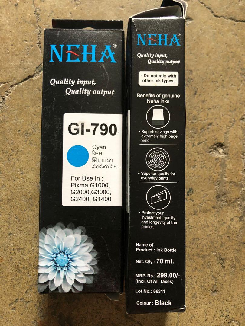 Canon Pixma G1000 Printer Ink (70ml)(GI-790), Computers & Tech ...