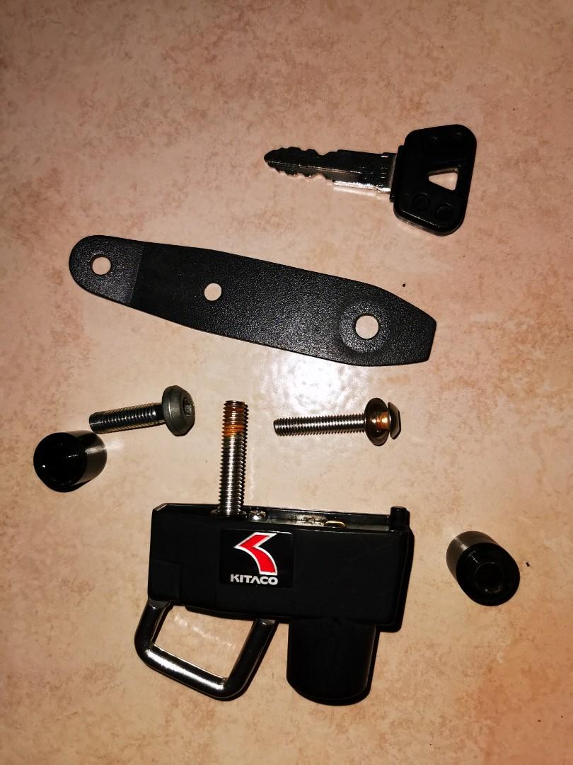 Cb150r Kitaco helmet lock, Motorcycles, Motorcycle Accessories on Carousell