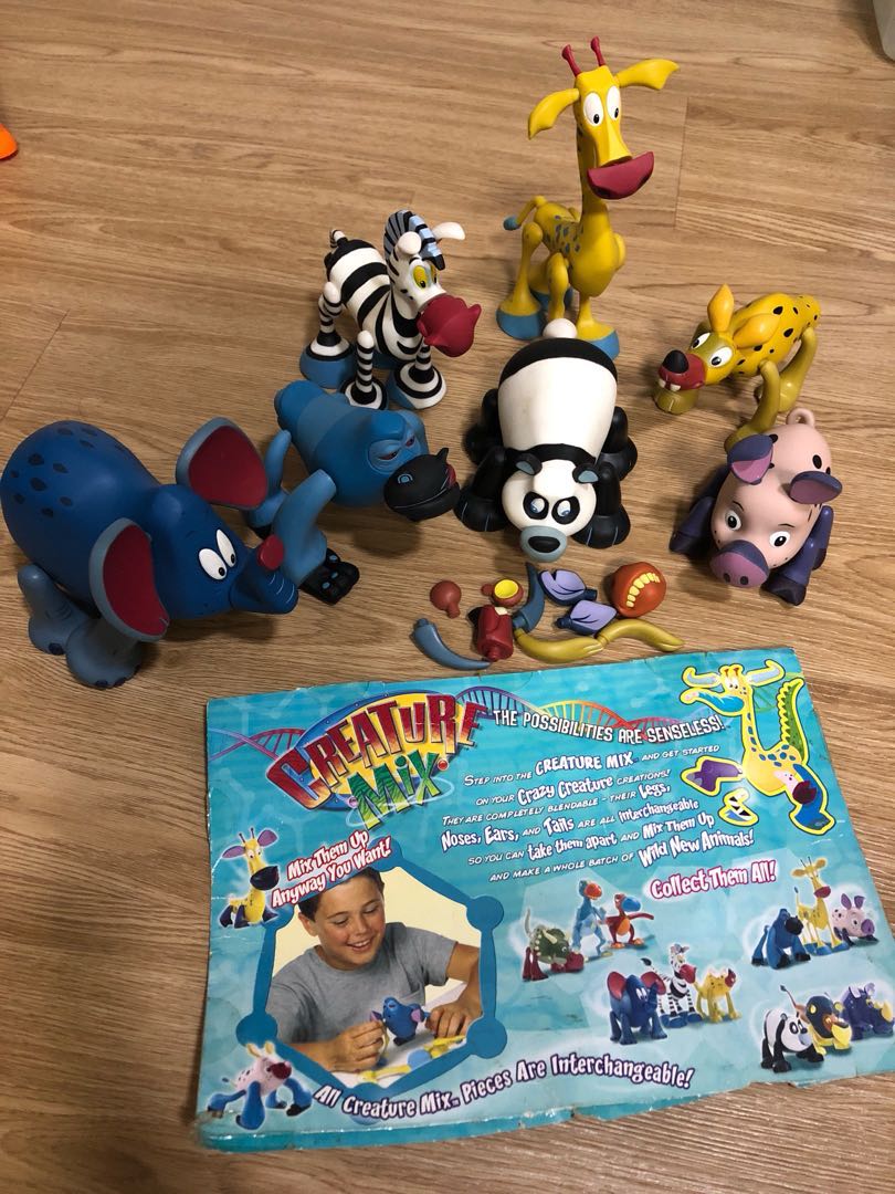 Creature mix - set of 7 animals, Hobbies & Toys, Toys & Games on Carousell