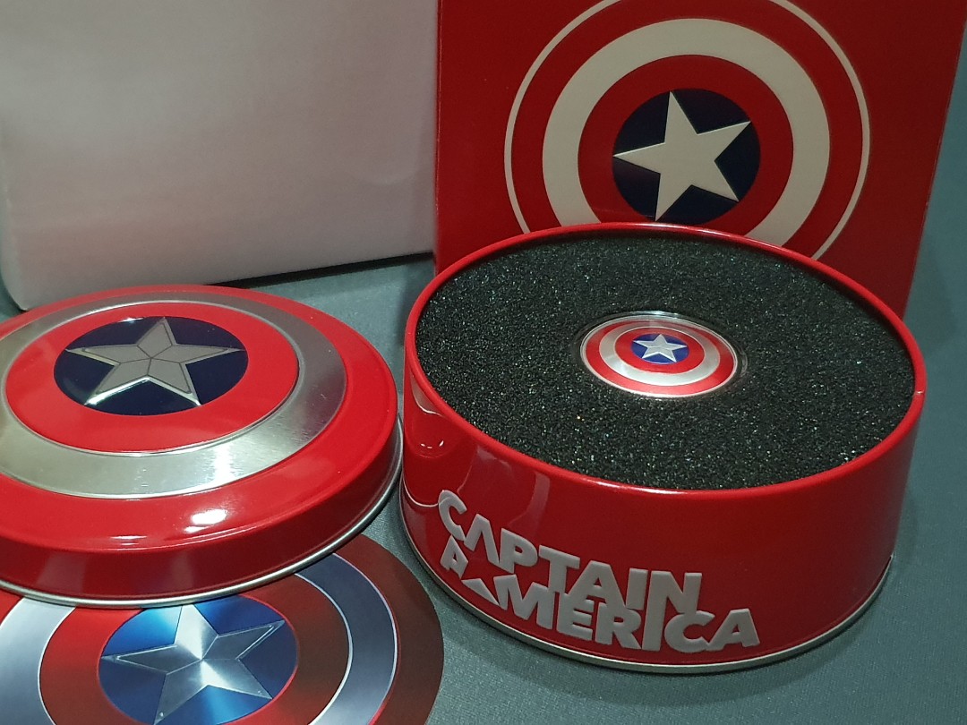 Fiji 1 dollar 2019 Marvel - CAPTAIN AMERICA Shield - 10g silver coin ...