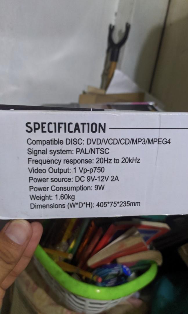 HUG Portable DVD Player, Audio, Portable Music Players on Carousell