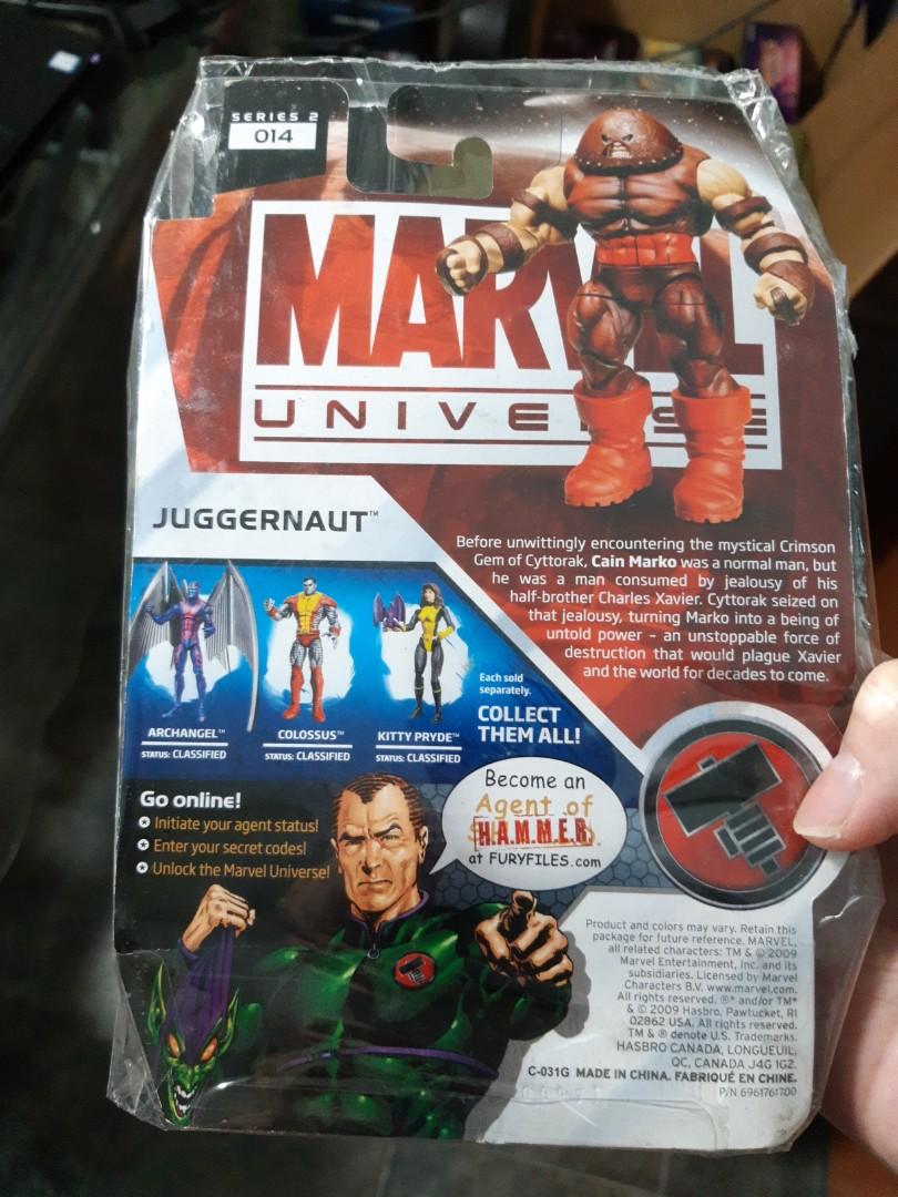 Marvel Universe 3.75 inches tall Juggernaut Brotherhood Hasbro NOT ...