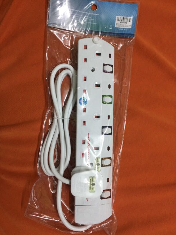 Mr.DIY 5-way Plug Extension Trailing Socket, TV & Home Appliances ...