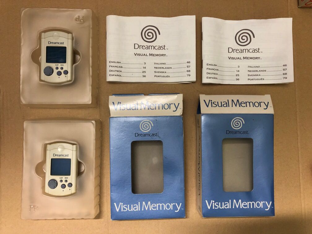 Sega Dreamcast Visual Memory Unit x 2 units, Video Gaming, Video Game ...