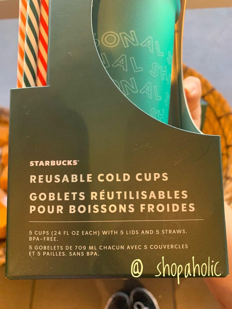 Starbucks Cold Cup 限量美國版starbucks星巴克可循環使用吸管冷水杯, 傢俬＆家居, 廚具和餐具, 廚水杯、水壺 ...