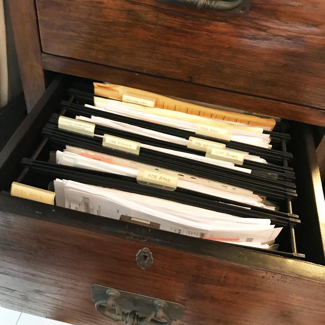 Teak Wood Filing Cabinet, Furniture & Home Living, Furniture, Shelves ...