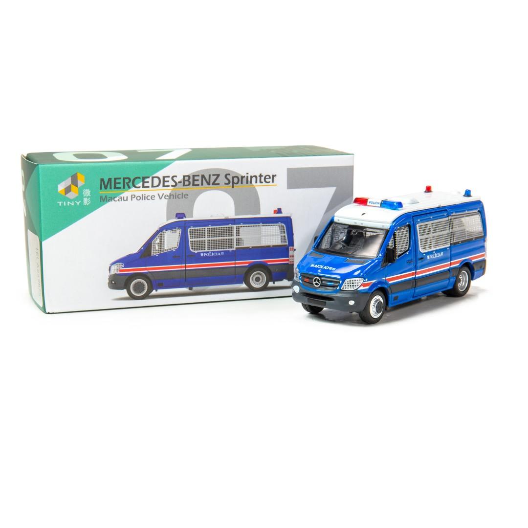 尚餘 一架 Tiny 城市 07 MC7 合金車仔 – Mercedes-Benz Sprinter (Facelift) Macau Police Car 平治 Sprinter ...