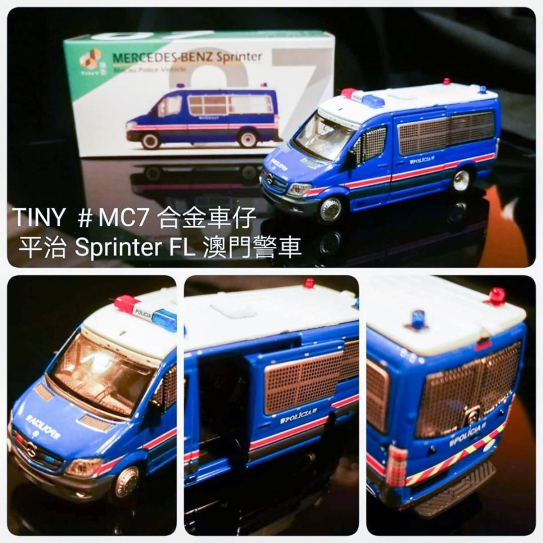 尚餘 一架 Tiny 城市 07 MC7 合金車仔 – Mercedes-Benz Sprinter (Facelift) Macau Police Car 平治 Sprinter ...