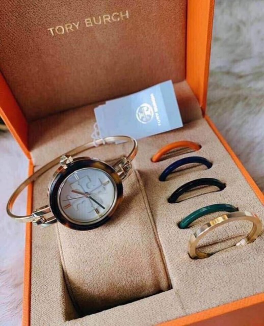 TORY BURCH SET W/BEZEL AUTHENTIC WATCH, Women's Fashion, Watches ...
