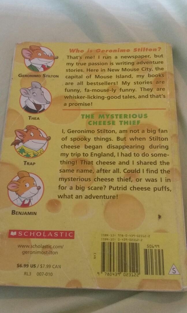 Geronimo Stilton The Mysterious Cheese Thief, Hobbies & Toys, Books ...