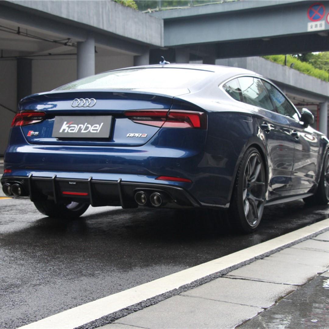 Karbel Audi A5/S5 Carbon Fiber Rear Bumper Diffuser Lip, Car ...