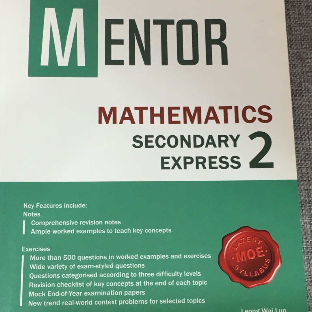 Mentor Secondary Express 2 Mathematics Exercise Book MOE, Hobbies ...