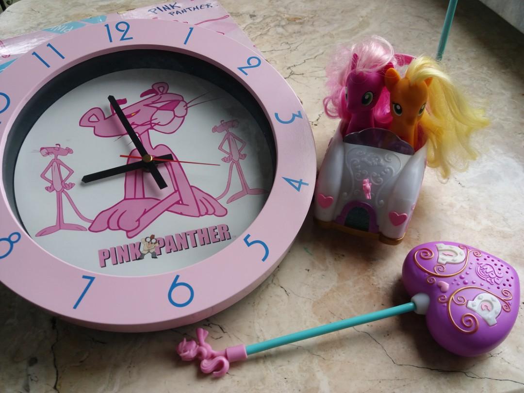 My Little Pony Remote controlled car and Pink Panther Wall clock ...