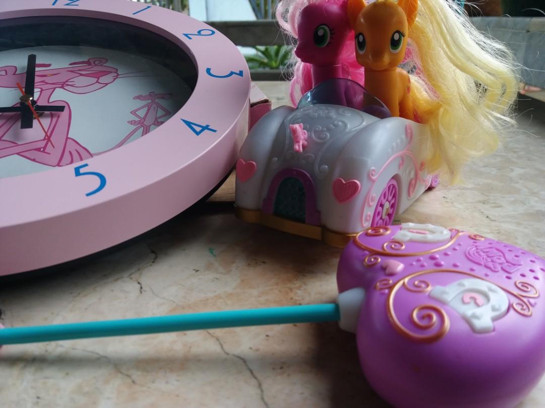 My Little Pony Remote controlled car and Pink Panther Wall clock ...