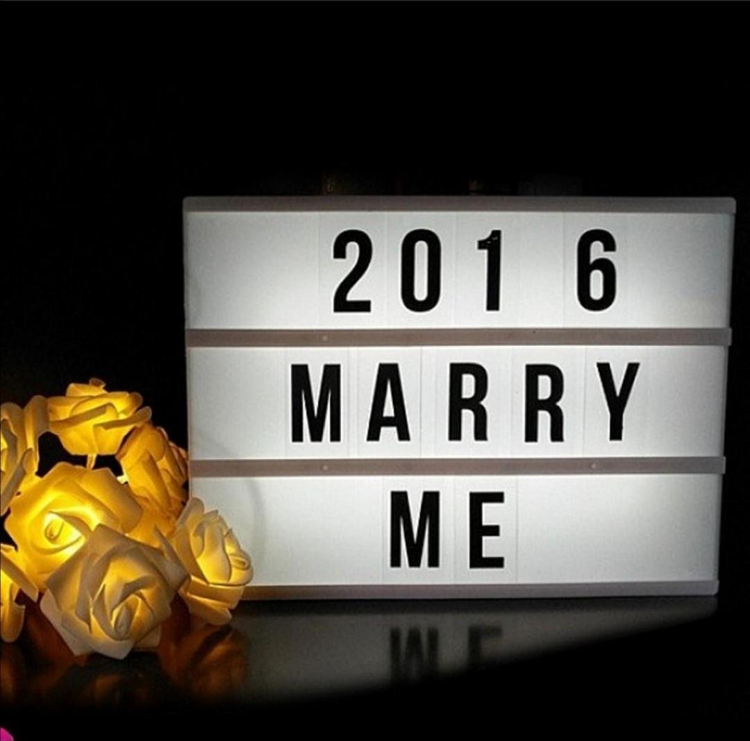 (Rental) A4 Lightbox - A4 Led Message Light box + Warm fairy lights(5m ...