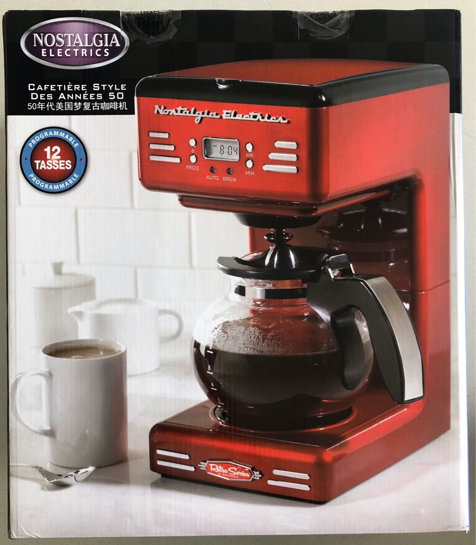 BNIB Nostalgia 50s-Style Coffee Maker, TV & Home Appliances, Kitchen ...