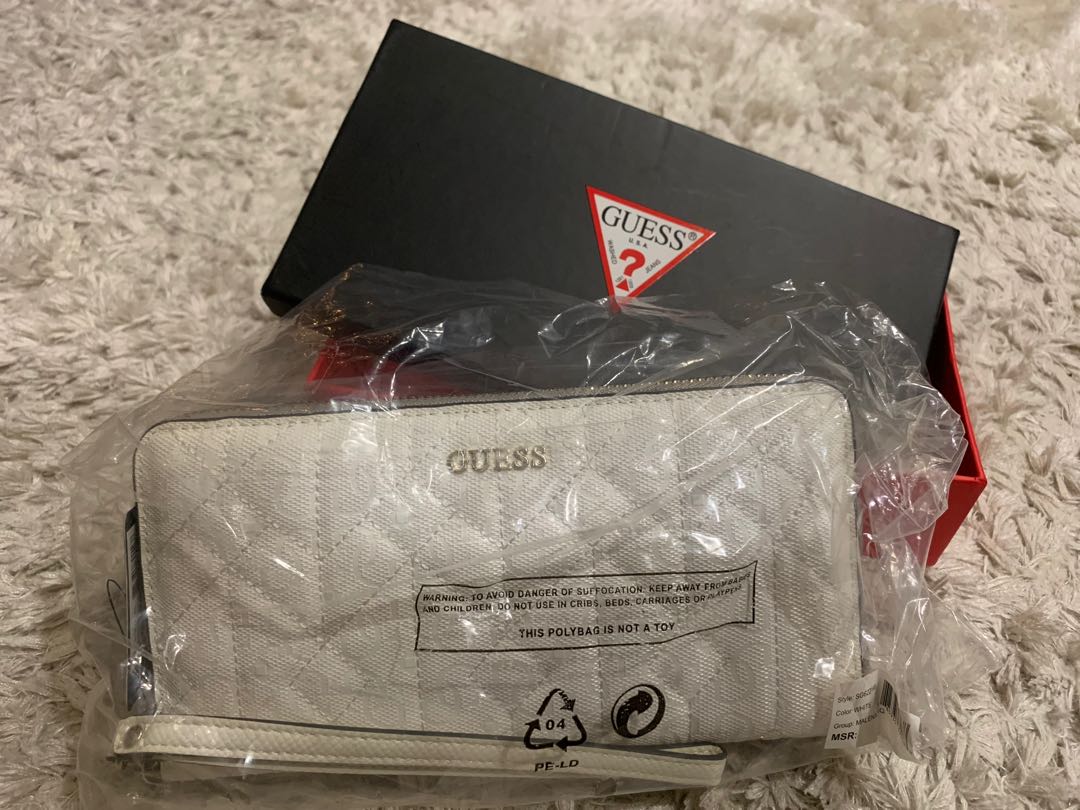 Brand New & Genuine white Guess wallet, Women's Fashion, Bags & Wallets ...