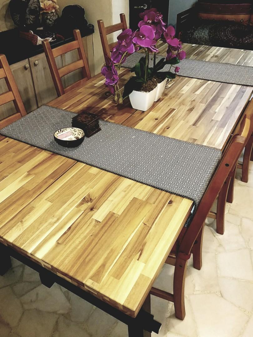 IKEA Solid Wood Dining Table, Furniture & Home Living, Furniture ...