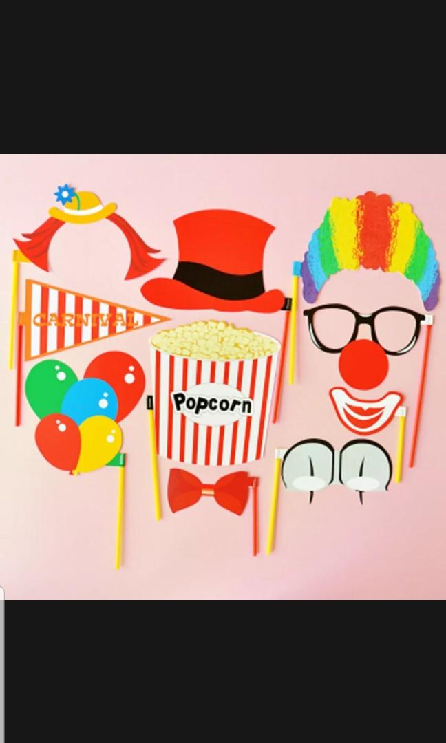DIY carnival photo booth props, Hobbies & Toys, Stationery & Craft ...