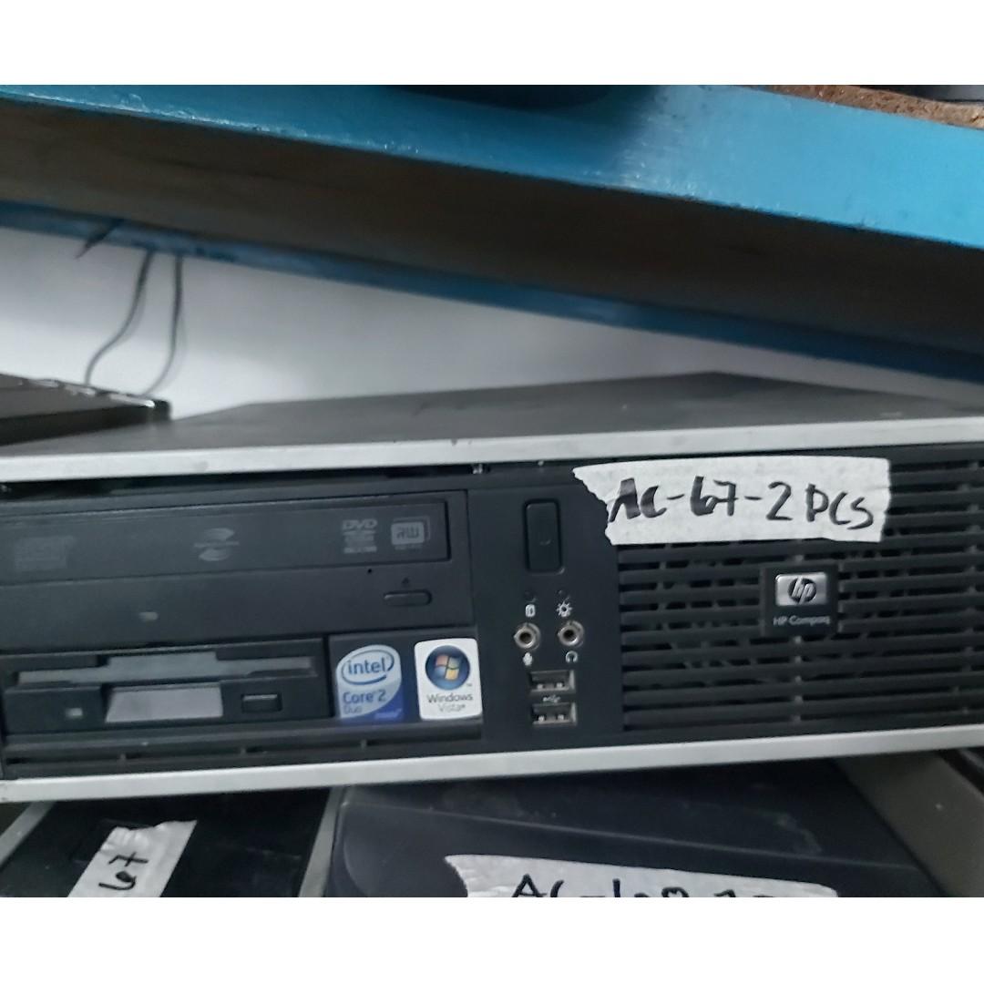 HP COMPAQ WINDOWS VISTA INTEL CORE 2 DUO CPU @ P2500 EACH, Computers ...
