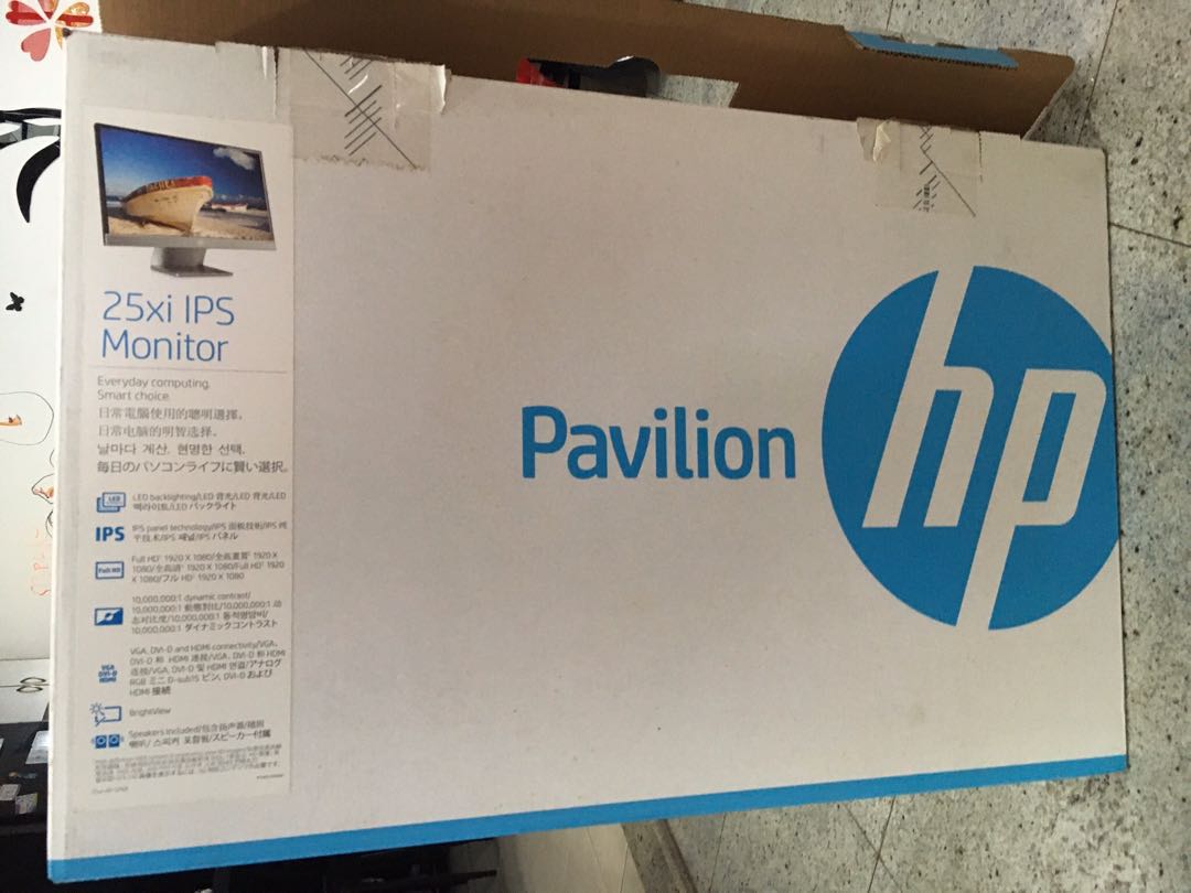 HP Pavillion Monitor Screen （25“）, Computers & Tech, Parts ...