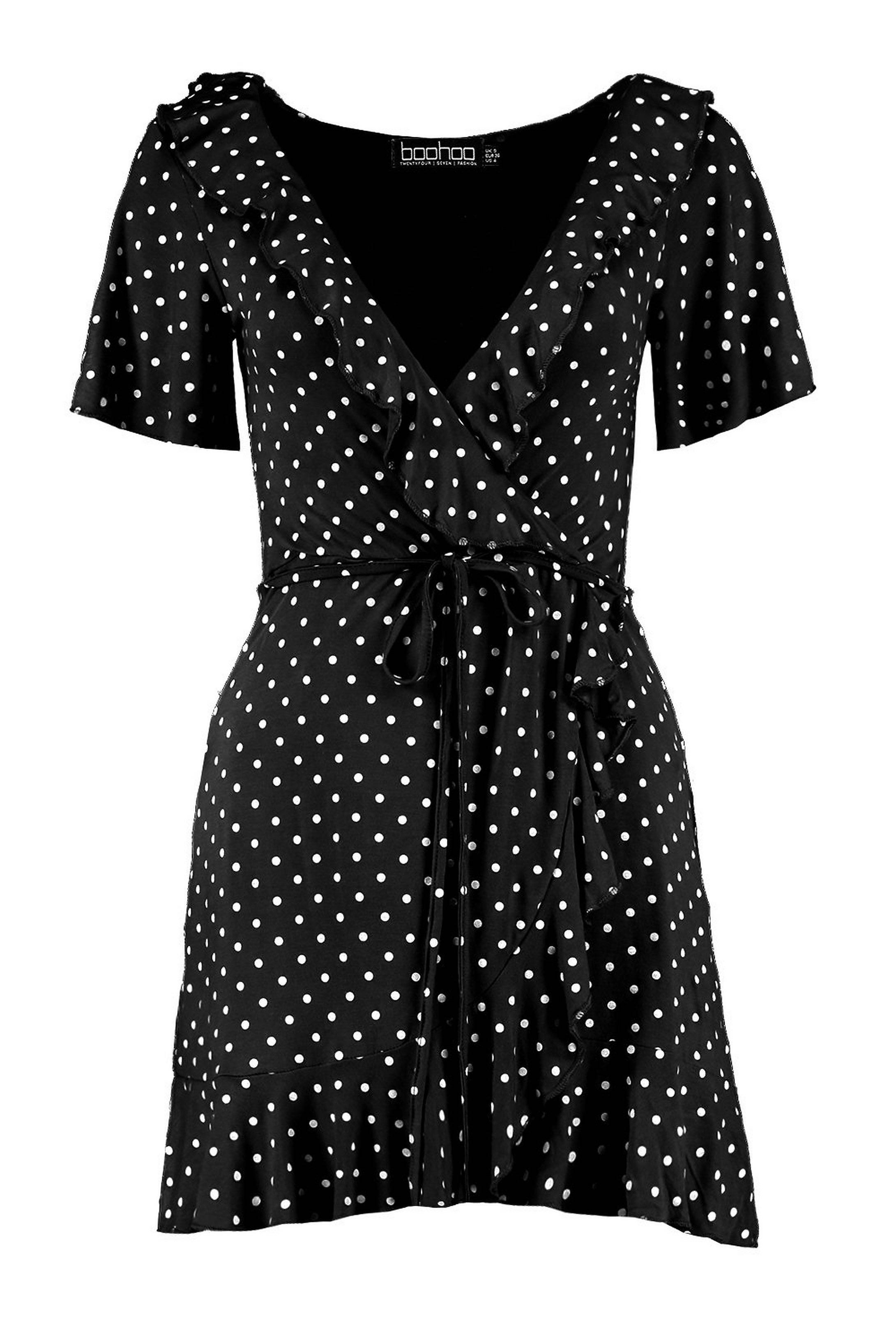 Polka Dot Wrap Dress Womens Fashion Dresses And Sets Dresses On Carousell