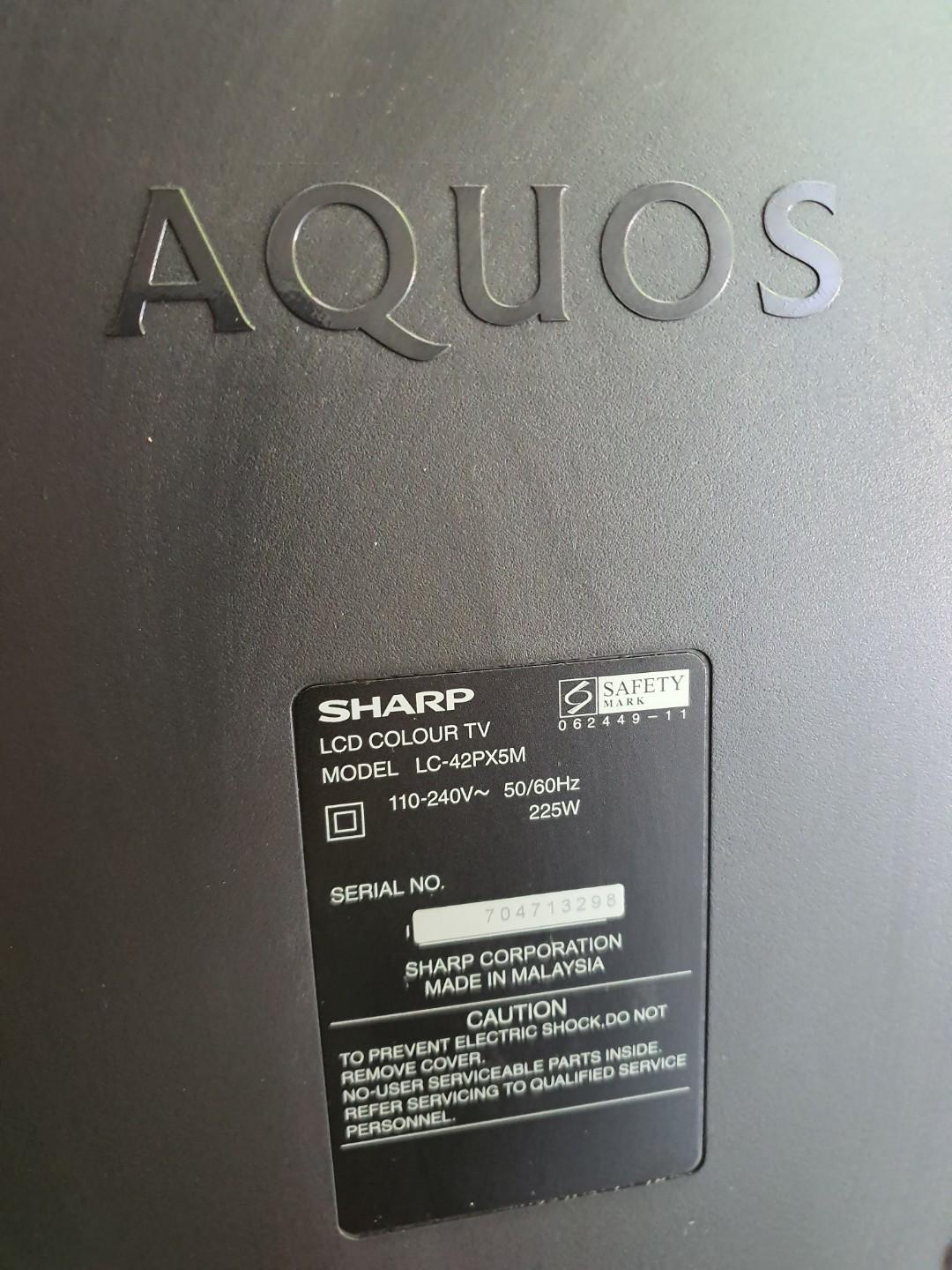 Sharp Aquos 42 Inch LCD TV in Perfect Working Condition, TV & Home ...