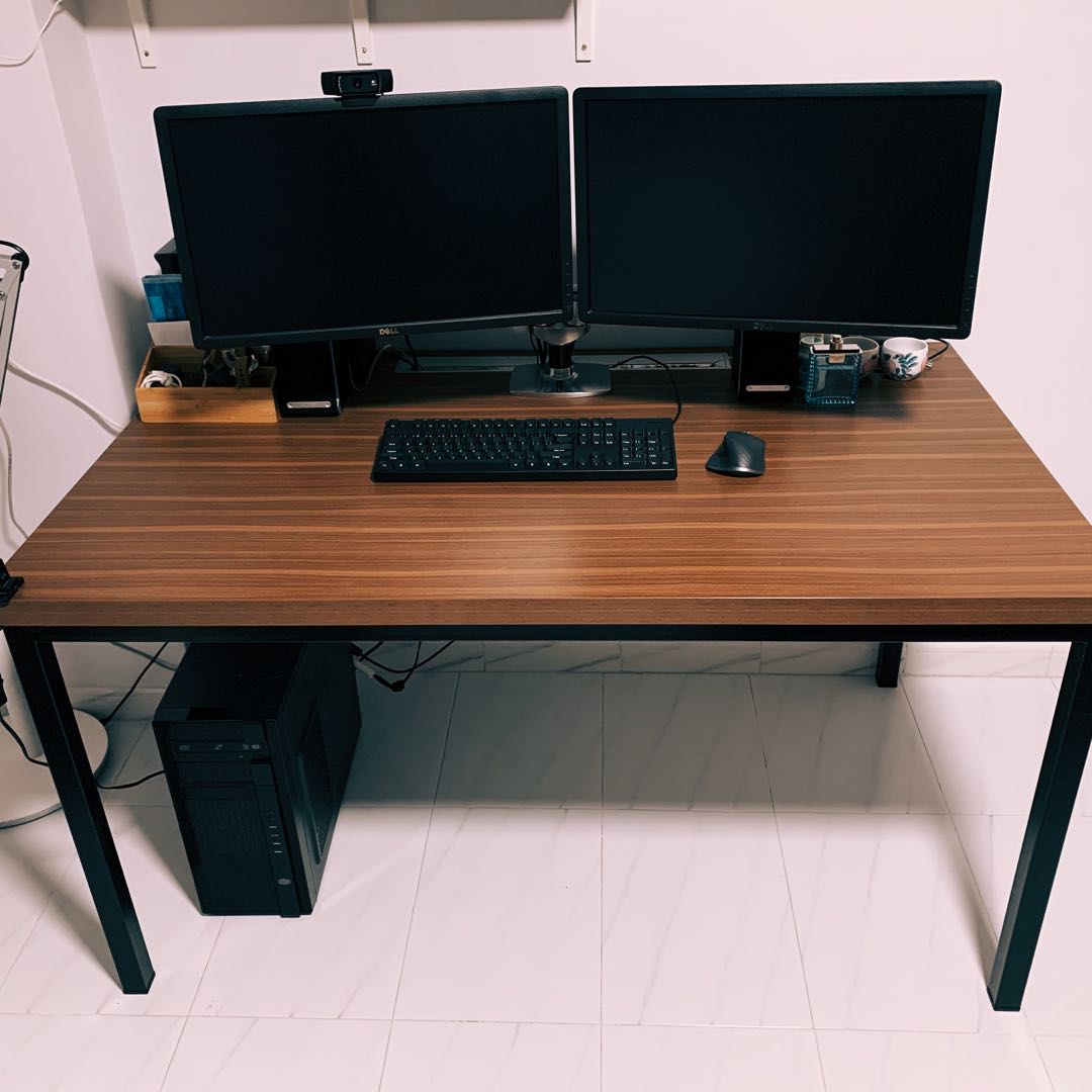 Computer Table with Cable Channel, Furniture & Home Living, Furniture ...