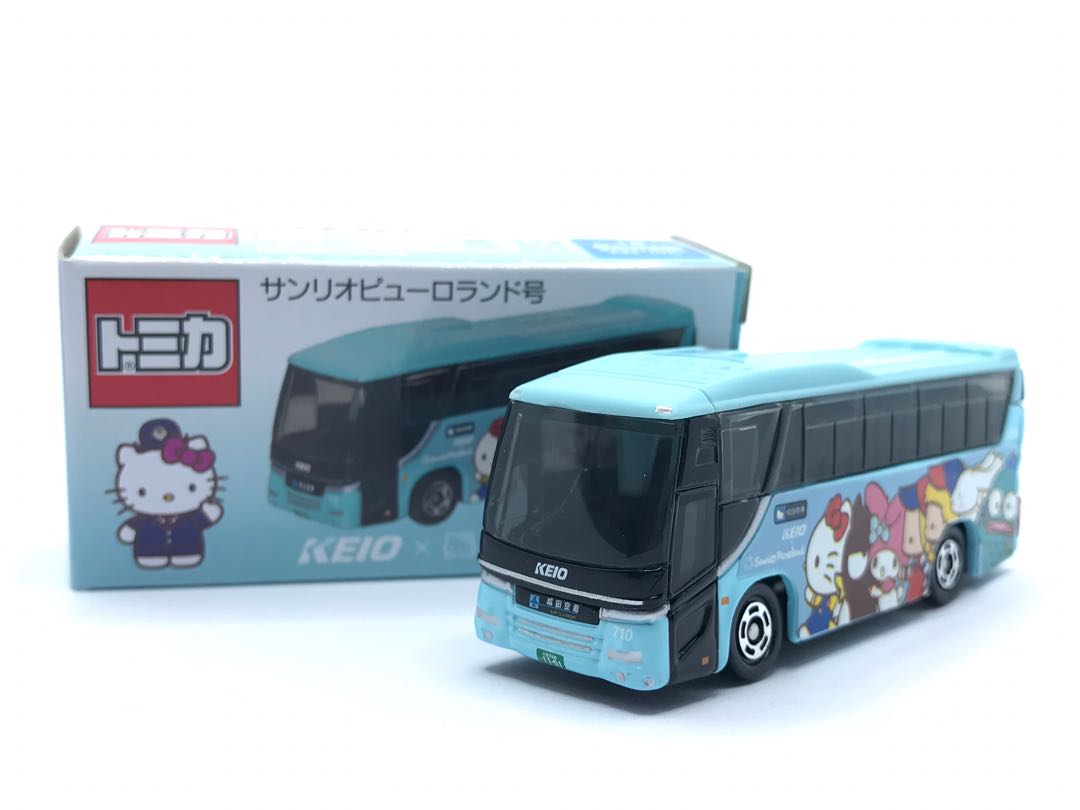 Tomica x KEIO x Samrio Puroland Hello Kitty Bus Hino Selega, 興趣及遊戲, 旅行 ...