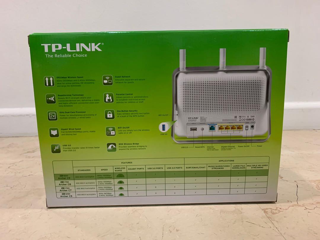 TP-Link Archer C9 AC1900 Wireless Dual Band Gigabit Router, Computers ...