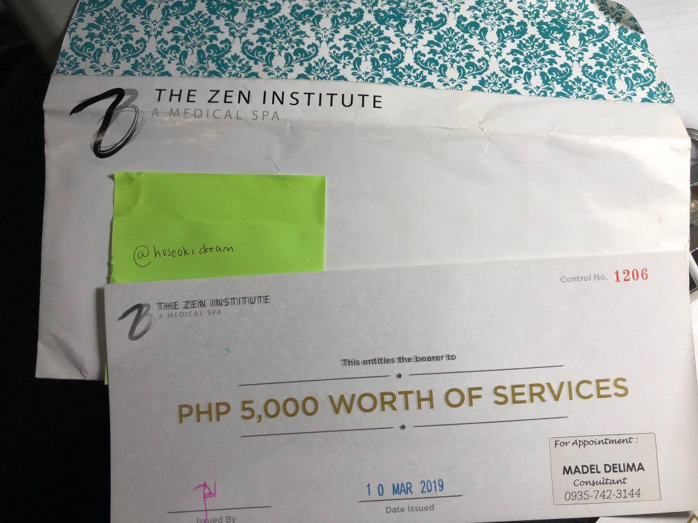 5000 Pesos Gift Voucher The Zen Institute Medical Spa, Tickets ...