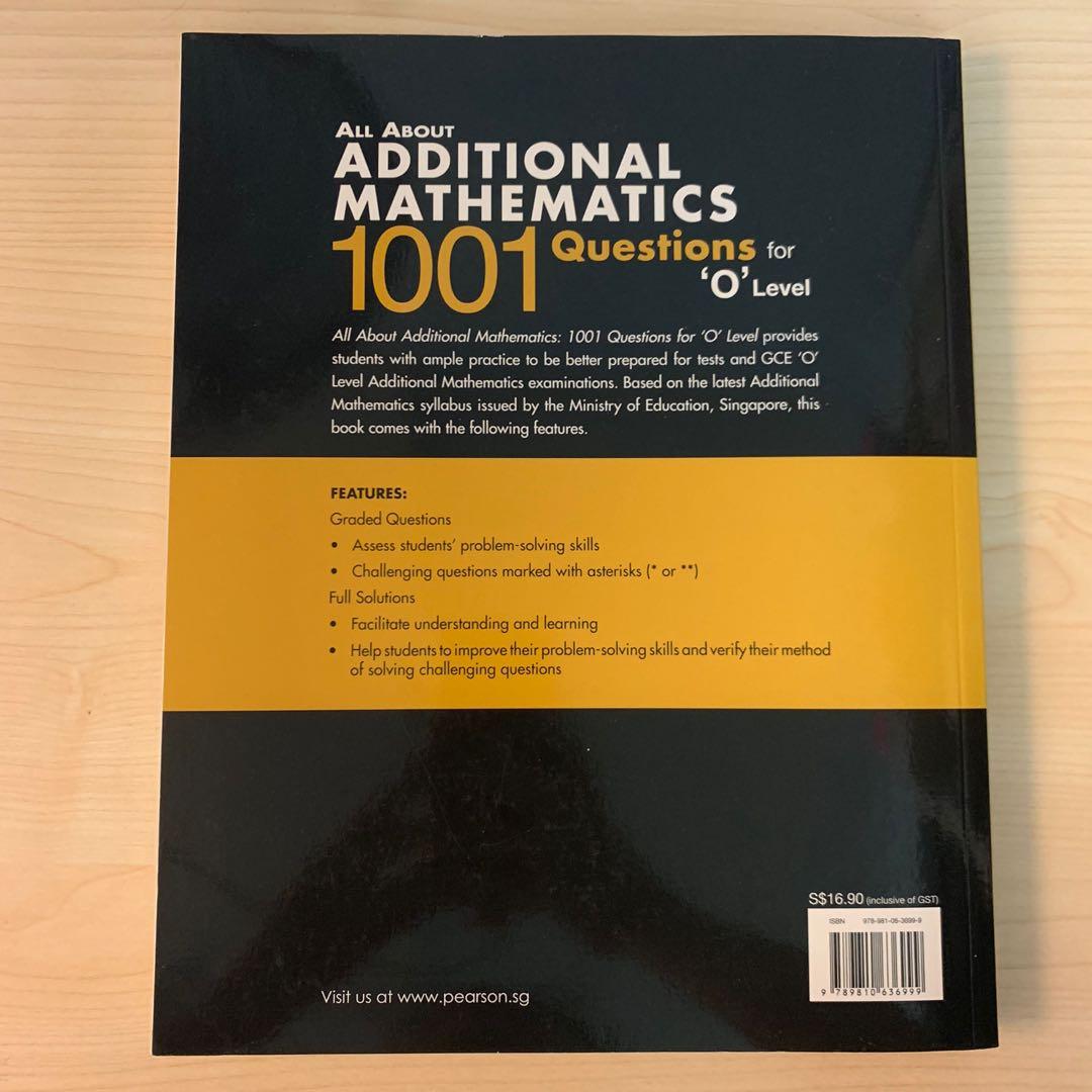 All About Additional Mathematics 1001 Questions (Pearson), Hobbies ...