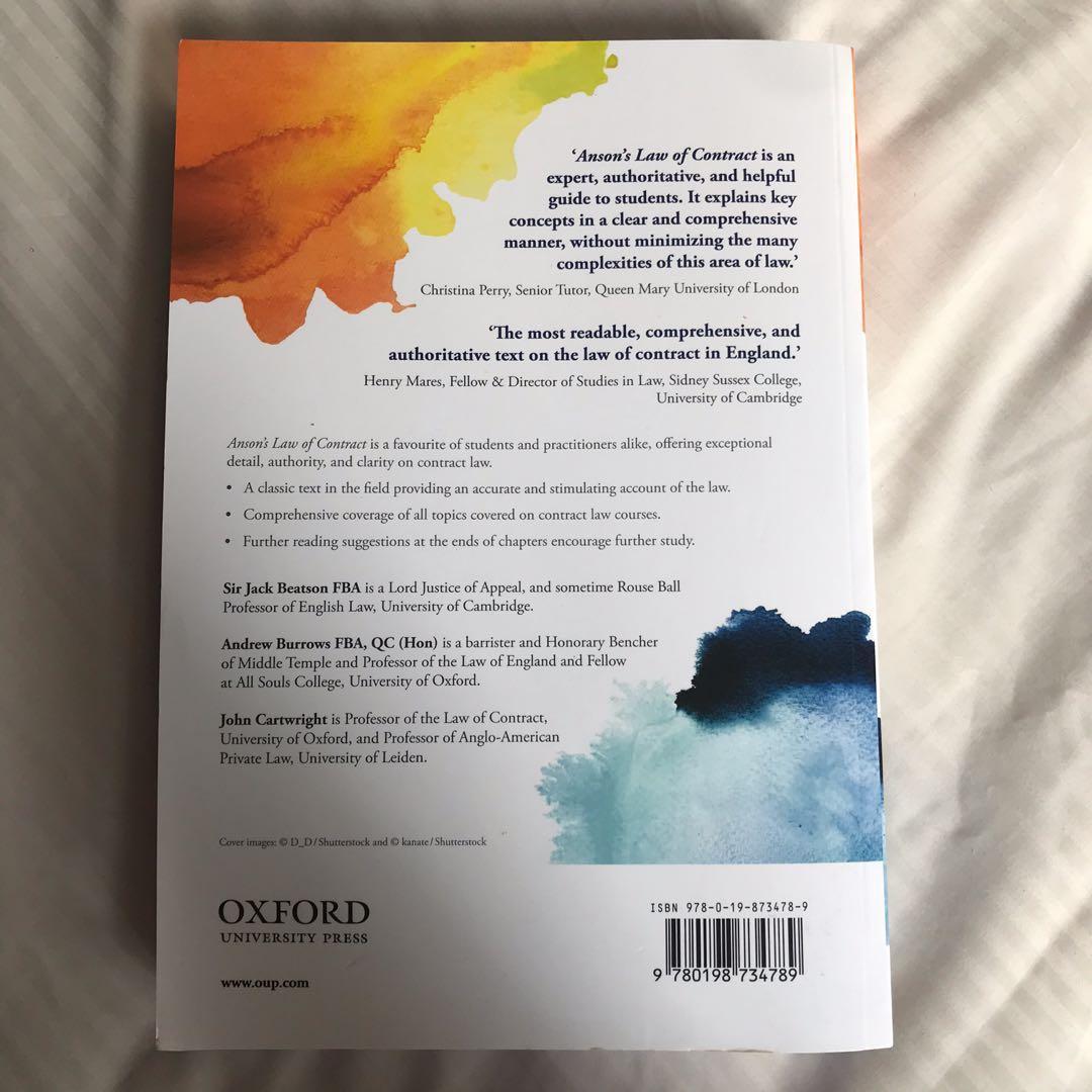 Anson’s Law of Contract, Computers & Tech, Office & Business Technology ...