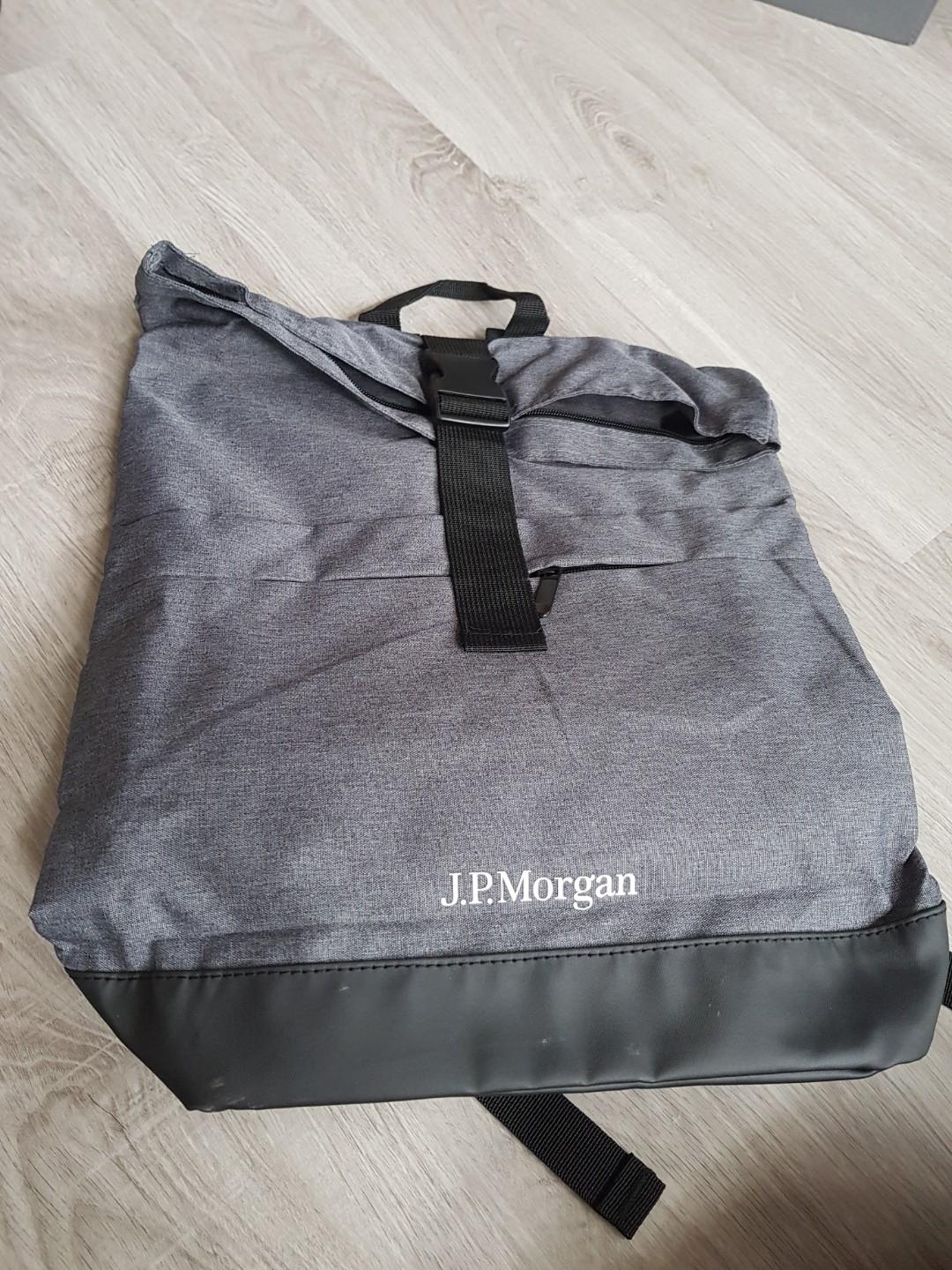 Backpack with JP Morgan Label, Men's Fashion, Bags, Backpacks on Carousell