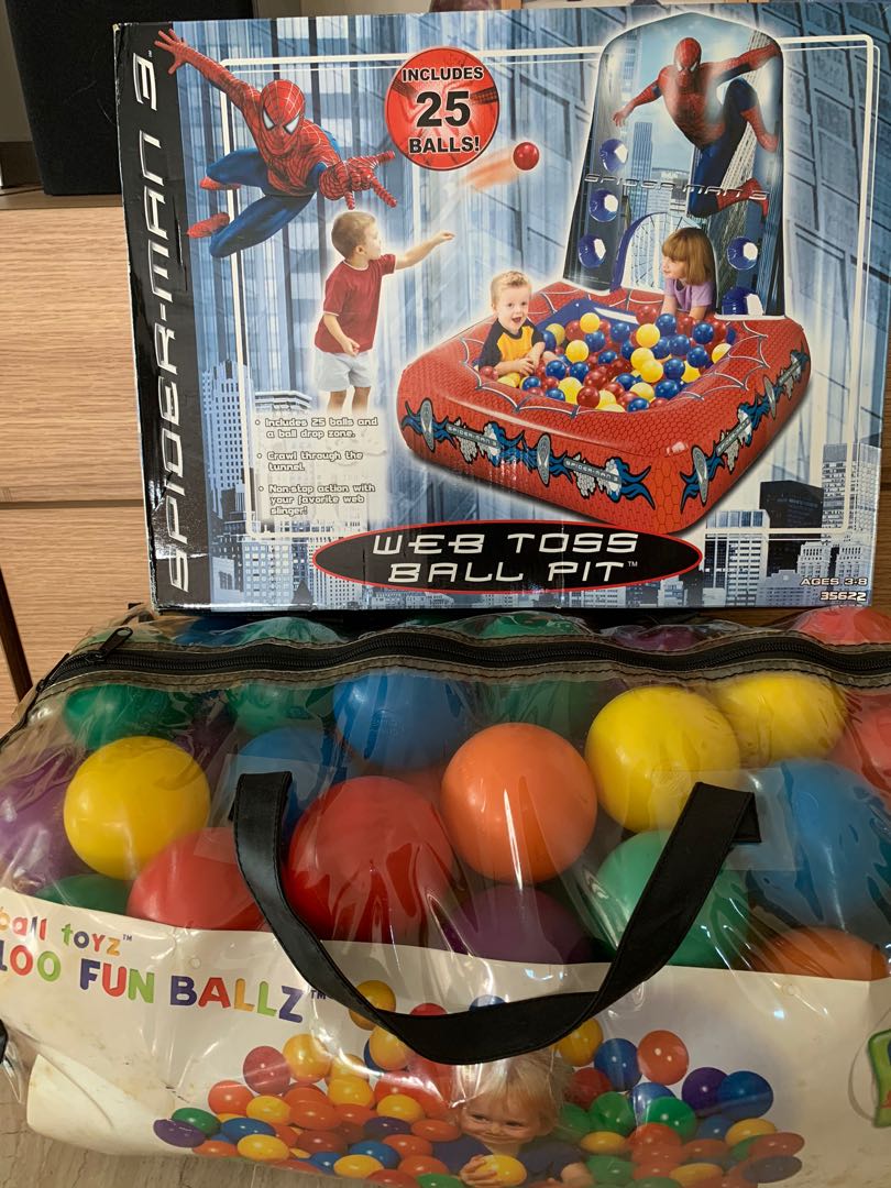 Ball Pit Marvel Spider Man with free 100 balls FREE, Hobbies & Toys ...